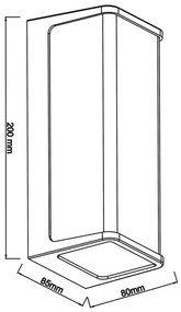 TOP LIGHT Světlo nástěnné-stropní Block XL, Černá