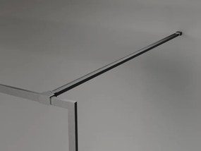 Mexen Kioto-XF sprchová zástěna Walk-in s rámem 130 x 202 cm, transparentní 10 mm, kartáčovaná "gun gray" - 800-130-104-66-00-X