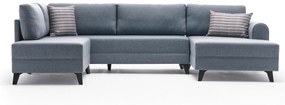 Atelier del Sofa Rohová sedací souprava Belen - Blue, Modrá