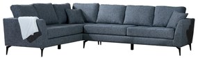 Designová rohová sedačka Wallis 300 cm tmavě šedá - levá