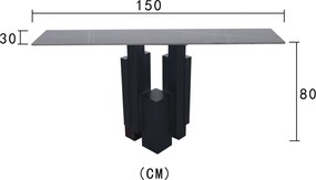 Konzolový stůl Modig 150 cm černý