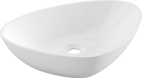 Invena Trigono, asymetrické umyvadlo na desku 500x405, INV-CE-58-001-W