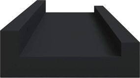Poličky na zarámované obrázky 2 ks černé 40 x 9 x 3 cm MDF 323931