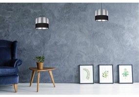 Závěsné svítidlo Chromic, 1x chromové textilní stínítko (výběr ze 2 barev), (výběr ze 2 barev konstrukce)