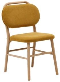 OnaDnes -20% Hořčicově žlutá čalouněná jídelní židle Kave Home Helda