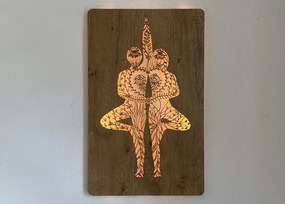 Li-Go "Souznění" světelný obraz 230V 38x62cm provedení povrchu: dub světlý