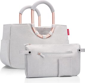 Módní taška Reisenthel Loopshopper M frame twist sky rose