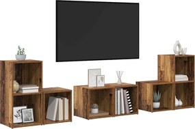 Sestava TV skříněk 6 ks Staré dřevo Kompozitní dřevo 3393162