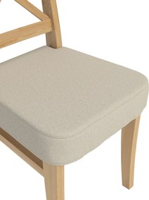 Sedák na židli IKEA Ingolf barva béžová látka pletený vzor