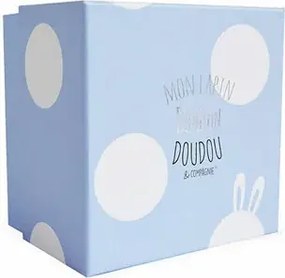 Doudou Dárková sada - Plyšový králíček modrý 20 cm / od 0 let