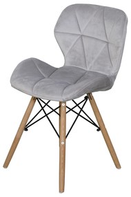 IDEA Jídelní židle ALFA šedý samet
