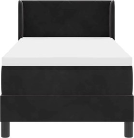 Postel s boxspringem s čelo Černý 200 x 80 cm samet 3341494
