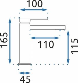 Rea Verso, umyvadlová baterie, zlatá matná, REA-B6555