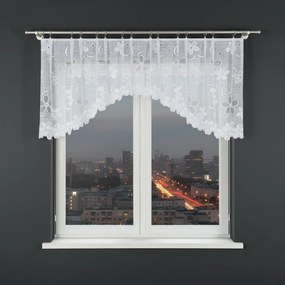 Dekorační oblouková krátká záclona na žabky RENATA 80 bílá 250x80 cm MyBestHome