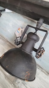 Industriální černé antik kovové nástěnné světlo Fact ceiling - 85*19*30cm / E14