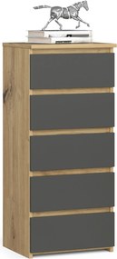 Komoda CL5 dub artisan/grafitová šedá