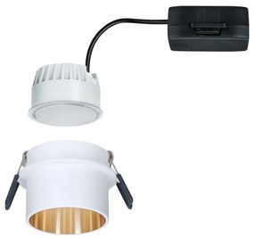 Paulmann 93380 LED Gil, bodovka v bílo-zlaté úpravě, 1x6,5W LED 2700K tříkrokové stmívání, prům. 6,8cm, IP44