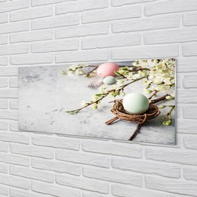 akrylový obraz květiny vejce 120x60 cm