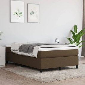 Box spring postel s matrací tmavě hnědá 120x200 cm textil 3144410