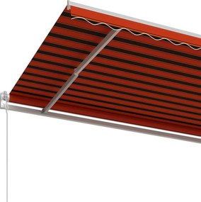 Automatická zatahovací markýza 600 x 300 cm oranžovo-hnědá 3051208