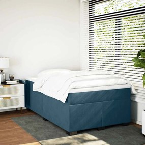 Box spring postel s matrací tmavě modrá 120x190 cm samet 3285273