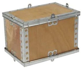 No brand  Dřevěný přepravní box s víkem, 20 x 20 x 30 cm
