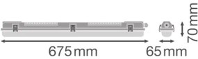 Zářivka LEDVANCE Damp Proof 600mm IP65 G13 pro LED trubici T8