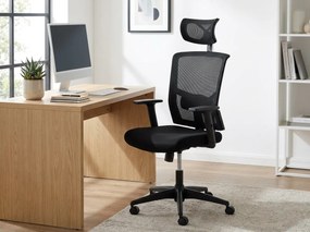 Ergonomická kancelářská židle RELORA - černá síťovina