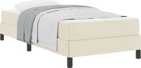 Rám postele s matrací Krémová 80 x 200 cm textil 3398600