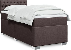 Box spring postel s matrací tmavě hnědá 90x190 cm textil 3288053