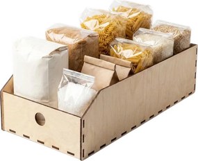 usporadejto.cz Úložný box, dřevěný 20x50x12cm - do spíže i do skříně VASKY20