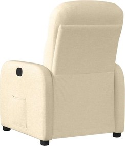 Elektrické polohovací křeslo krémové textil 3302960