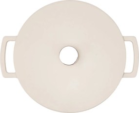 Elmich Smaltovaný litinový hrnec Ember 24 cm - krémově bílá