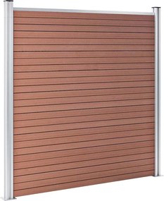 Plotová sada WPC 4 čtvercové + 1 šikmý díl 792 x 186 cm hnědá 3053218