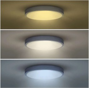 LED stropní světlo s dálkovým ovládáním Grey nastavitelné - průměr 38 cm, šedá