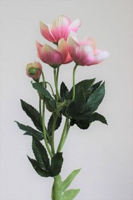Růžový umělý heleborus 63cm