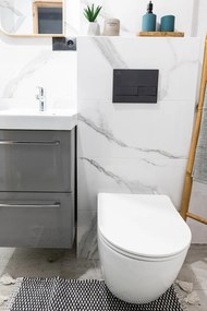 Laveo Desna, závěsná WC mísa Rimless 485x370x320 mm + toaletní sedátko, bílá lesklá, LAV-VMD_600S