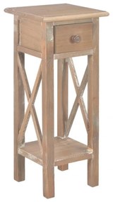Odkládací stolek hnědý 27 x 27 x 65,5 cm dřevo,  280060 HangarStore.cz
