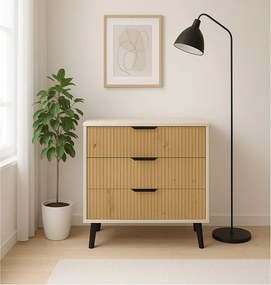 Komoda Borg Duo 3Š kašmír / dub artisan