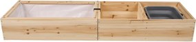 KidLand Pískoviště na balkon 150 x 45 cm přírodní