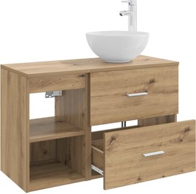 Sada koupelnového nábytku 2 ks Dub artisan Kompozitní dřevo 3403879