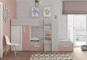 Aldo Patrová postel s prostorem růžová Bo1  - cascina