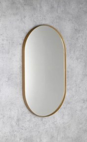 Sapho, PUNO zrcadlo v kovovém rámu 50x85cm, zlatá mat, ORT585
