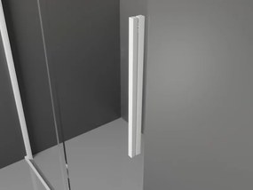 Mexen Velar, sprchový kout s posuvnými dveřmi 110 x 85 cm, 8mm sklo námraza, bílá matná, 871-110-085-31-20