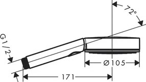 Hansgrohe Pulsify Select - Sprchová hlavice Relaxation 105 | 3 proudy