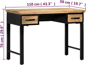 Psací stůl 110 x 50 x 76 cm masivní mangovníkové dřevo 247758