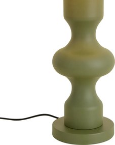 Retro stolní lampa zelená s látkovým stínidlem - Captain
