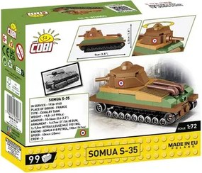 COBI 3093 II WW Somua S-35 / 99 kostek / 1:72 / od 6 let