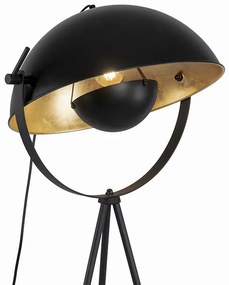 Stojací lampa černá se zlatem 42 cm nastavitelný trojnohý stojan - Magnax
