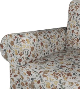 Potah na pohovku IKEA Backabro rozkládací se šezlongem barva oranžová látka pletený vzor, vzorované